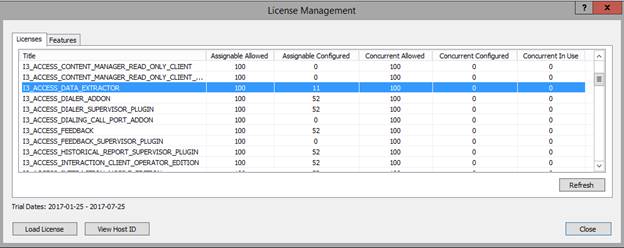 Interaction Data Extractor - Licensing