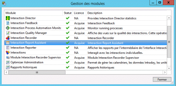 Interaction Business Manager Explication De La Gestion Des Modules