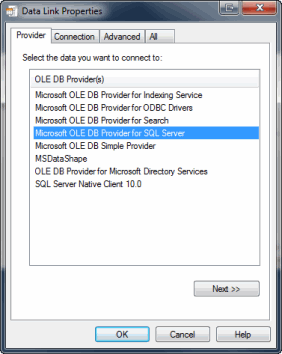 Interaction Dialer Manager Help - Create a UDL File
