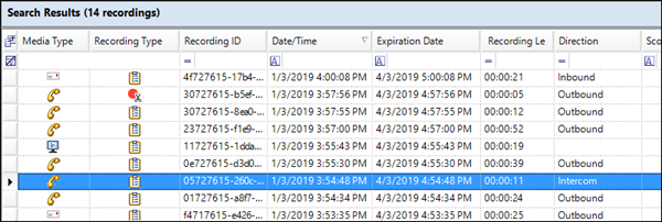 Interaction Recorder Client for IC Business Manager Help - Working with ...
