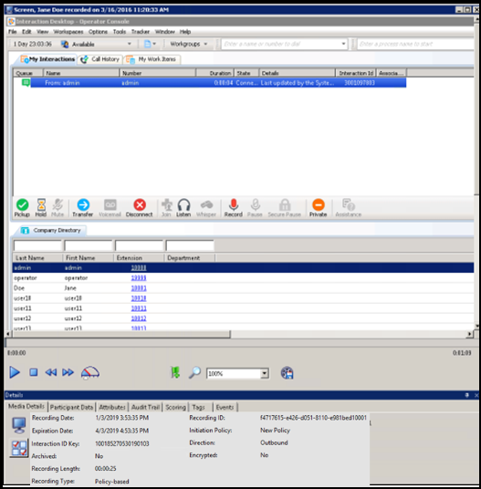 Interaction Recorder Technical Reference - Playback a Screen Recording