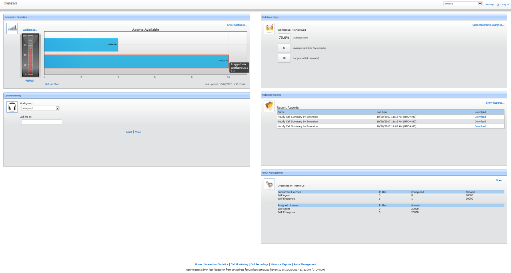 Interaction Web Portal Help - Interaction Web Portal User Interface