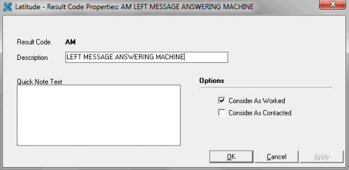 Latitude Help - Result Codes