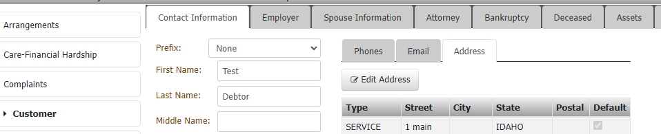 Latitude Help - Modify an Address to an Account