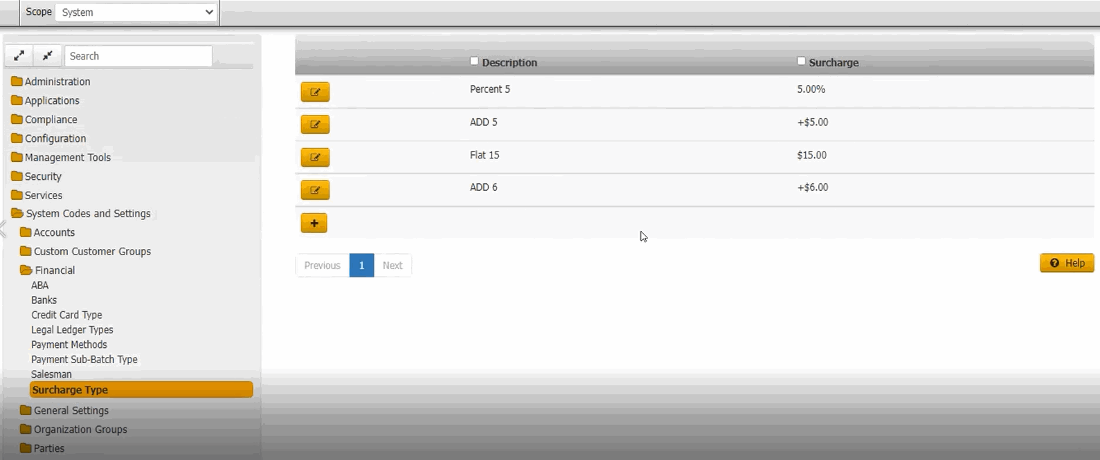 Latitude Help - Add Surcharge Type