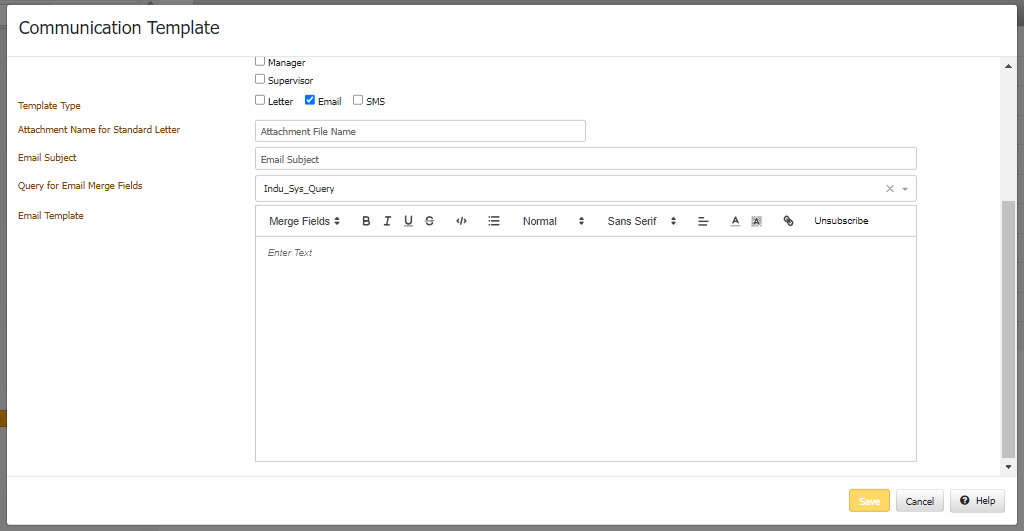 Latitude Help - Communication Templates