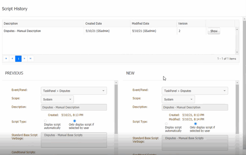 Latitude Help - View a Script History