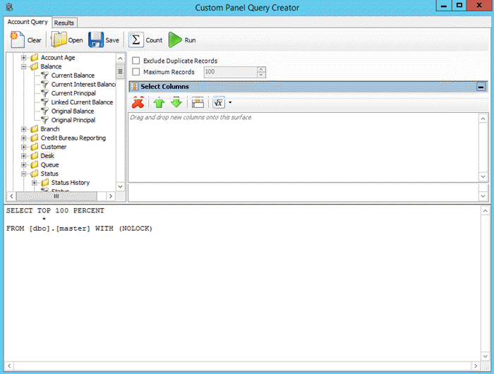 Latitude Console Help - Modify a Custom Panel Query