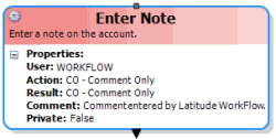 Latitude WorkFlow Designer Help - Enter Note
