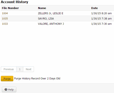 Latitude Help - Select an Account From History