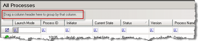 Interaction Process Automation Monitor Help - Group-by area