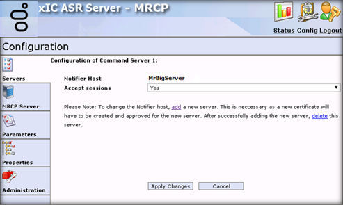 ASR Technical Reference - Configure a Command Server for MRCP