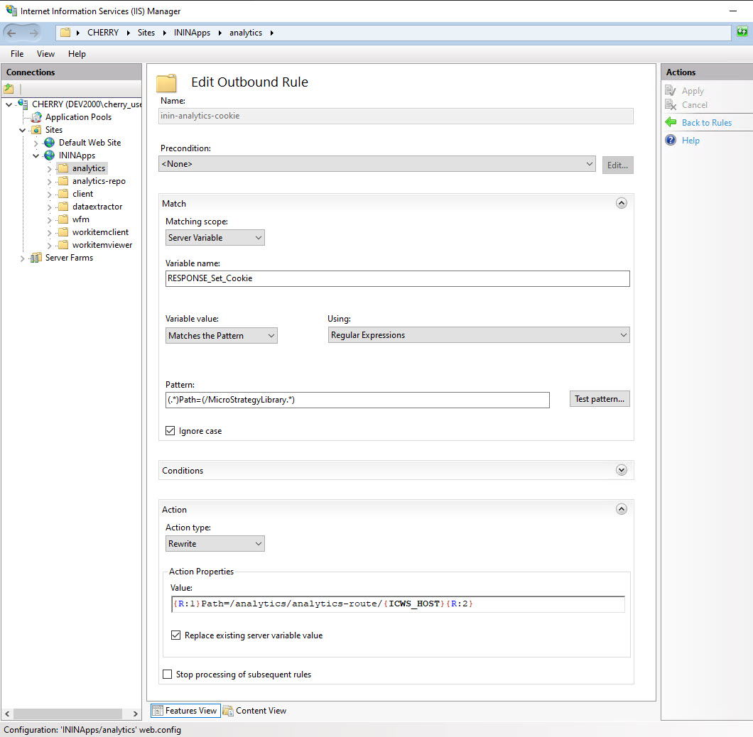CX Insights Installation and Configuration Guide - Install CX Insights web application for ...