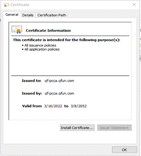 sso_sa_and_certificate_improvements - Importing the Signed Certificate and Root CA Certificate ...