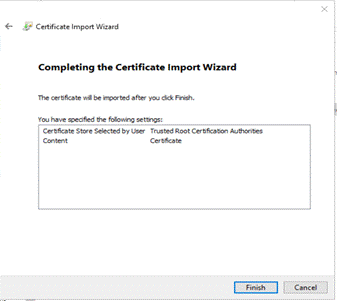 sso_sa_and_certificate_improvements - Importing the Signed Certificate and Root CA Certificate ...