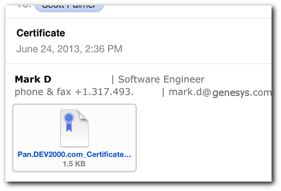 ipad add certificate