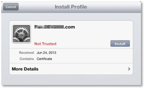 ipad add certificate