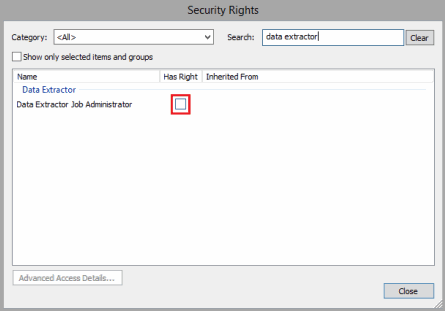 Interaction Data Extractor - Security Rights