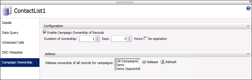 Interaction Dialer Manager Help - Campaign Ownership