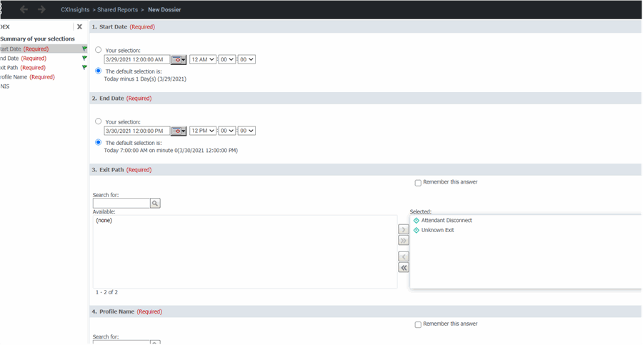 PureConnect CX Insights Help - Create Dashboards Using IVR Reports