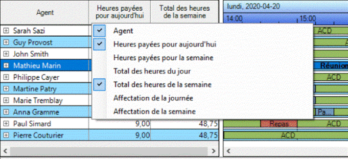 Interaction Optimizer Help - Zone d'informations sur l'agent