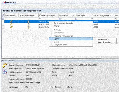 Interaction Recorder Client dans Aide d'IC Business Manager - Exporter ...