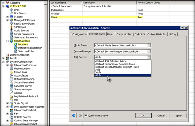 ASR Technical Reference - Assign an ASR Selection Rule to a Location