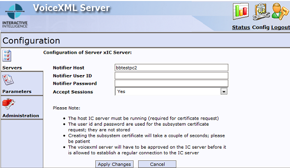 Voice Xml Technical Reference Voicexml Interpreter Server Web Configuration Interface 9861