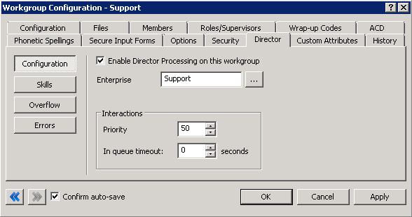 Interaction Director - Configure ACD Workgroups