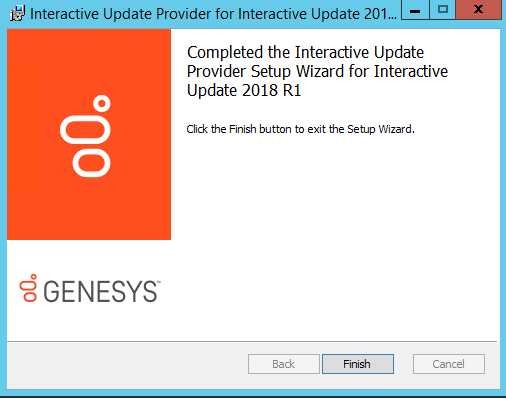 Pureconnect Installation And Configuration Guide Step 9 Interactive Update Provider Install