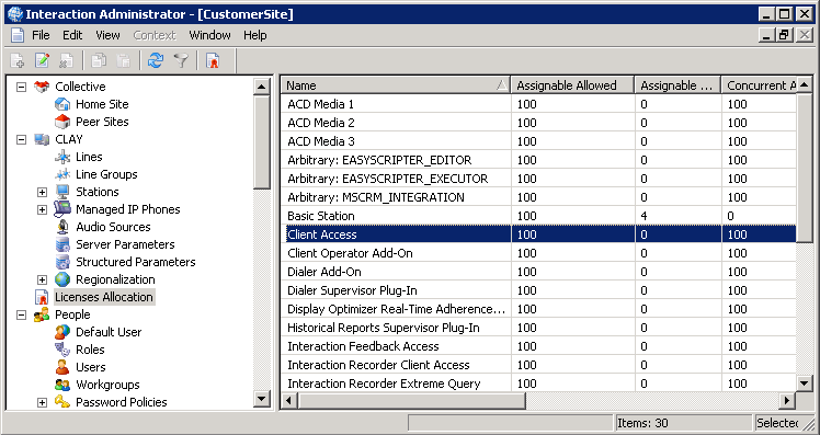 PureConnect Installation and Configuration Guide - Allocate Access licenses
