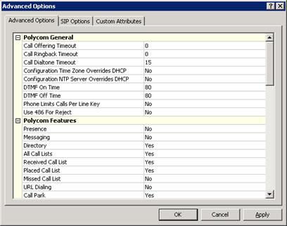 Managed Ip Phones Administrator Guide Managed Ip Phone Polycom Configuration Options