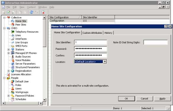 Multi-Site Technical Reference - Configure the Current Site