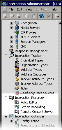 Interaction Recorder Technical Reference - Interaction Recorder Configuration Container