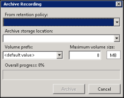 Interaction Recorder Technical Reference - Manually Archiving Recordings