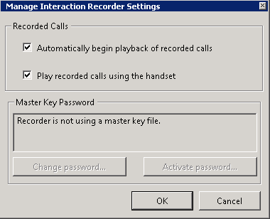 Interaction Recorder Technical Reference - Manage Interaction Recorder Settings