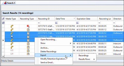 Interaction Recorder Technical Reference Export Multiple Recordings