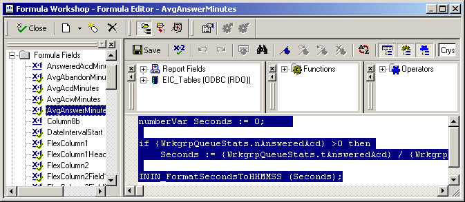 PureConnect Reporting Technical Reference - Copying a formula from one report to another