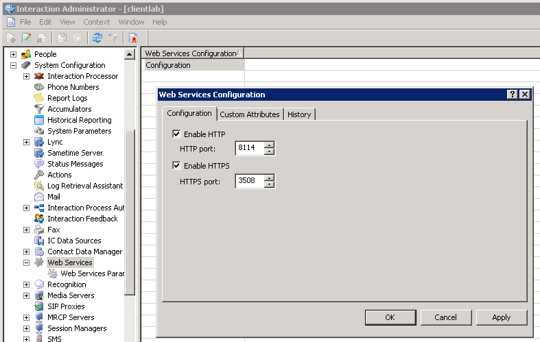 Web Services Technical Reference Cic Configuration For All Web Server Types