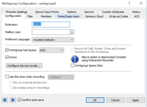 Interaction Administrator Help - Workgroup Configuration