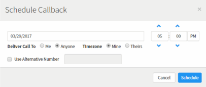 Interaction Connect Help - Schedule a Callback