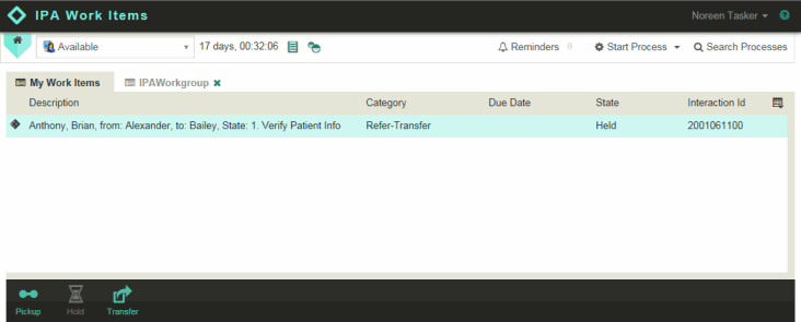 IPA Work Item Client Help - IPA Work Item Client