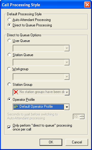 Interaction Attendant Help - Call Processing Style Dialog