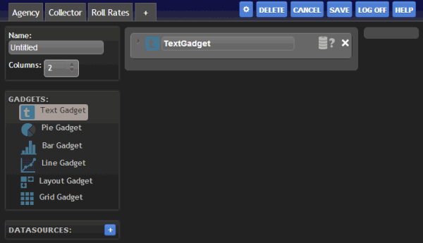 Latitude Dashboard Help - Add a Text Gadget to a Dashboard