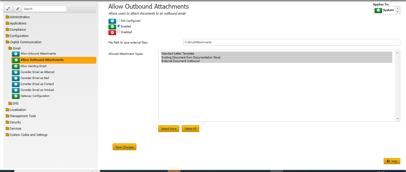 Latitude Help - Allow Outbound Attachments