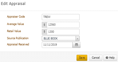 Latitude Help - Modify an Appraisal