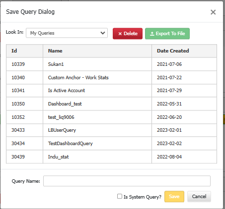 Latitude Help - Modify an Account Analysis Query